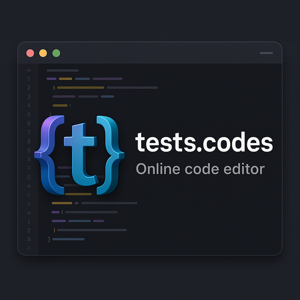 tests.codes - Online Code Editor & Playground